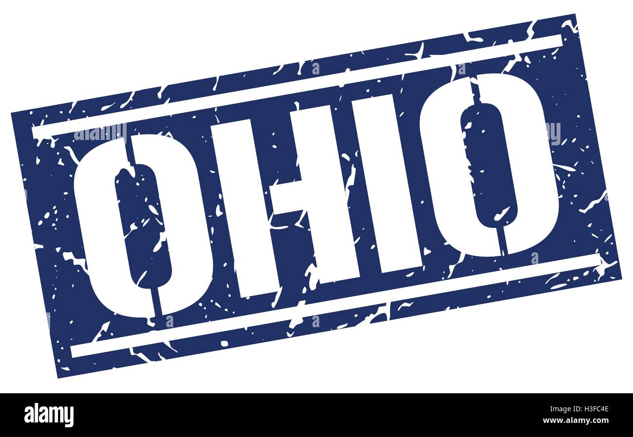 Ohio blue square stamp Stock Vector Image & Art - Alamy