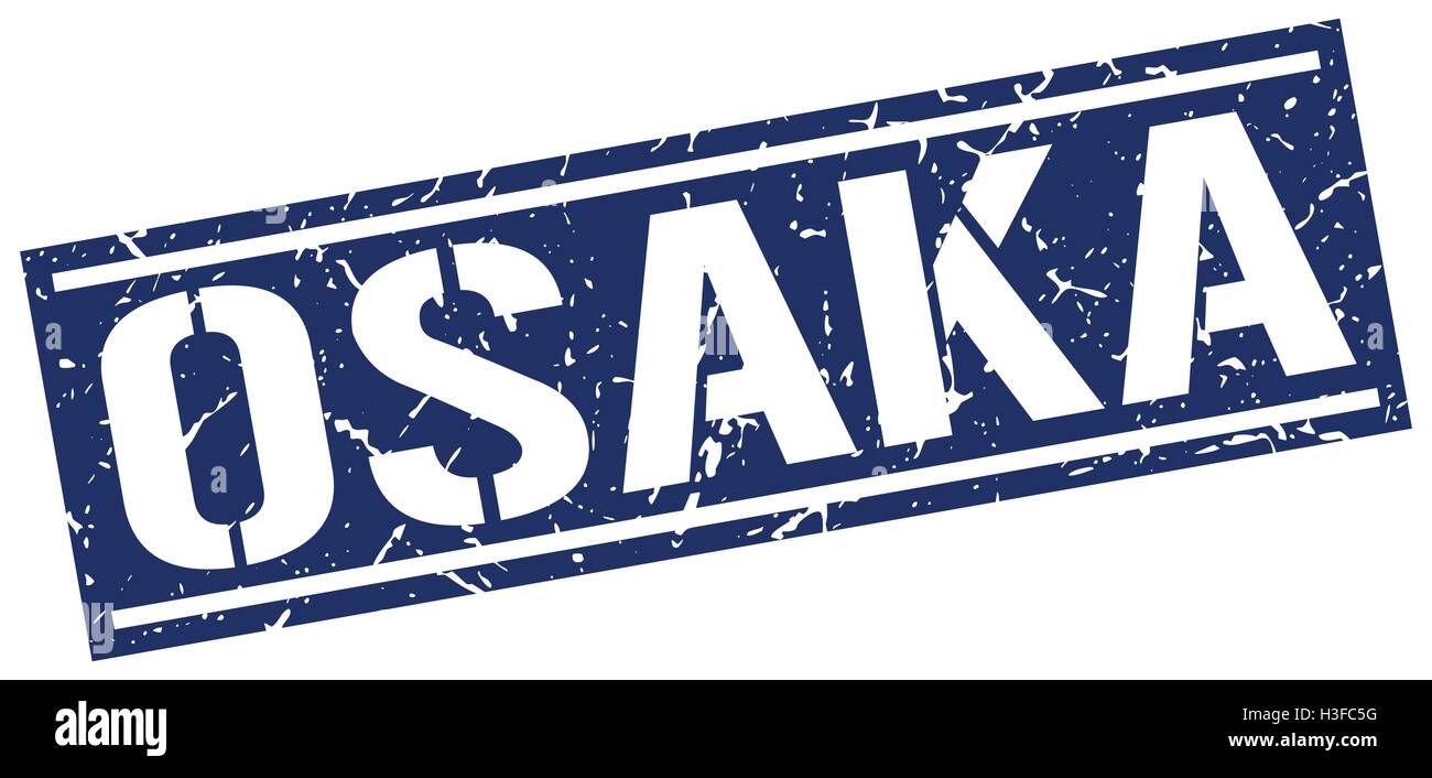 Osaka blue square stamp Stock Vector Image & Art - Alamy
