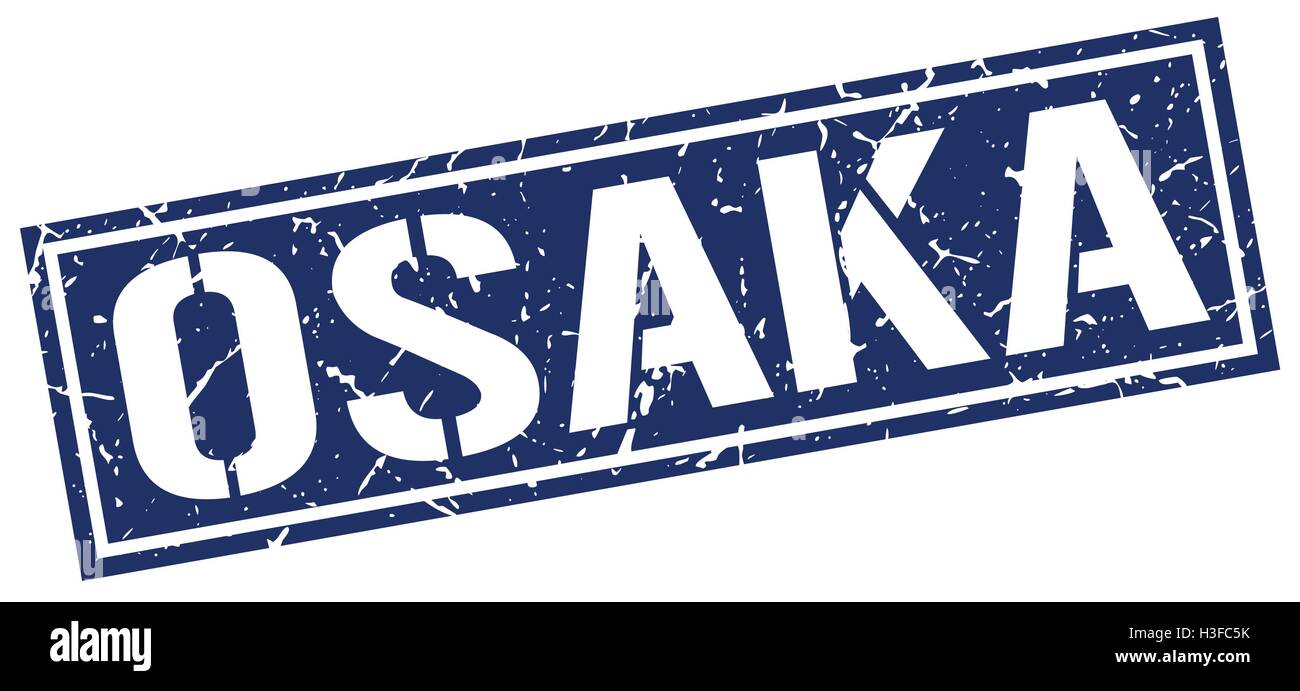 Osaka blue square stamp Stock Vector Image & Art - Alamy