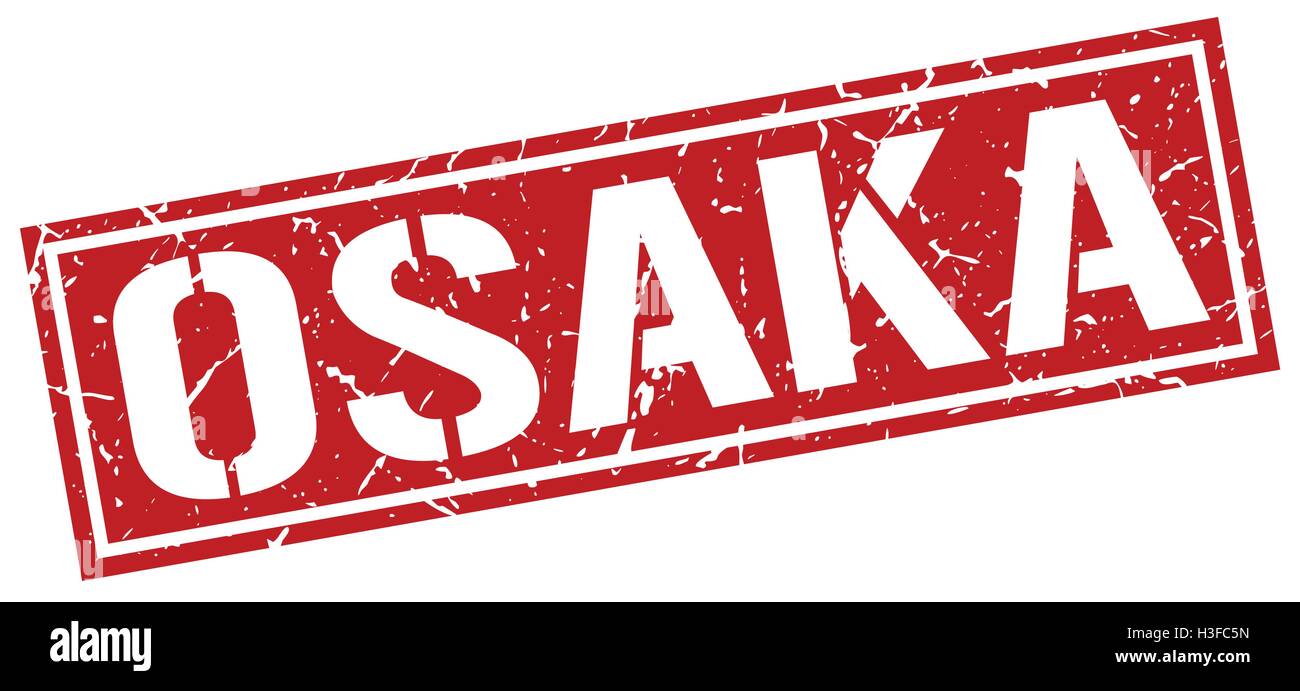 Osaka red square stamp Stock Vector Image & Art - Alamy