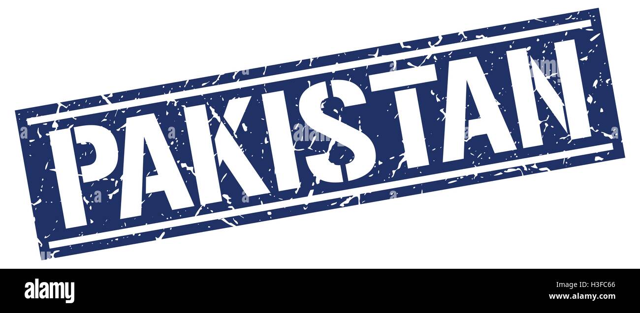 Pakistan blue square stamp Stock Vector Image & Art - Alamy