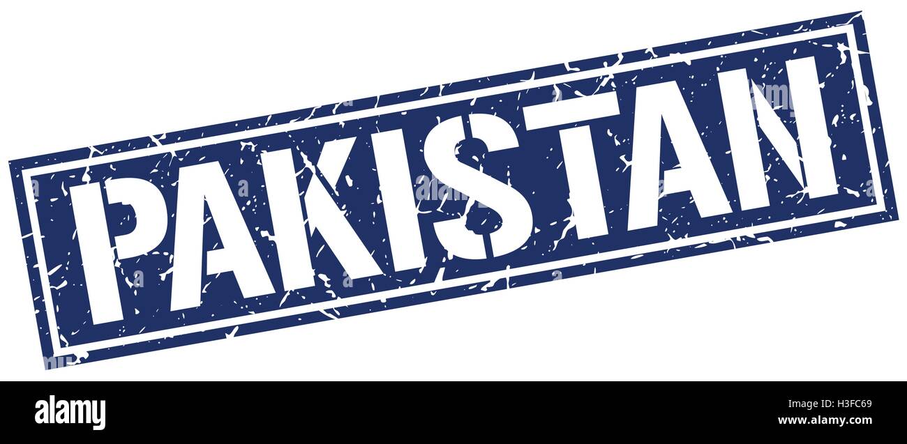 Pakistan blue square stamp Stock Vector Image & Art - Alamy