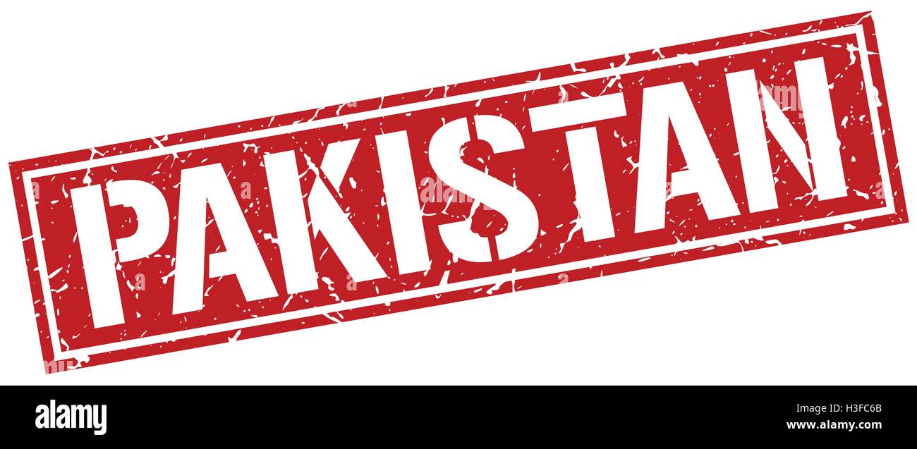 Pakistan red square stamp Stock Vector Image & Art - Alamy