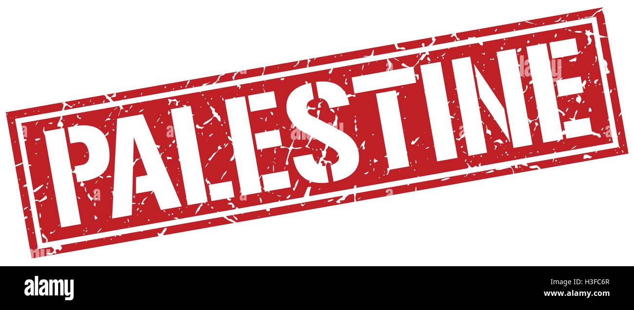Palestine red square stamp Stock Vector Image & Art - Alamy