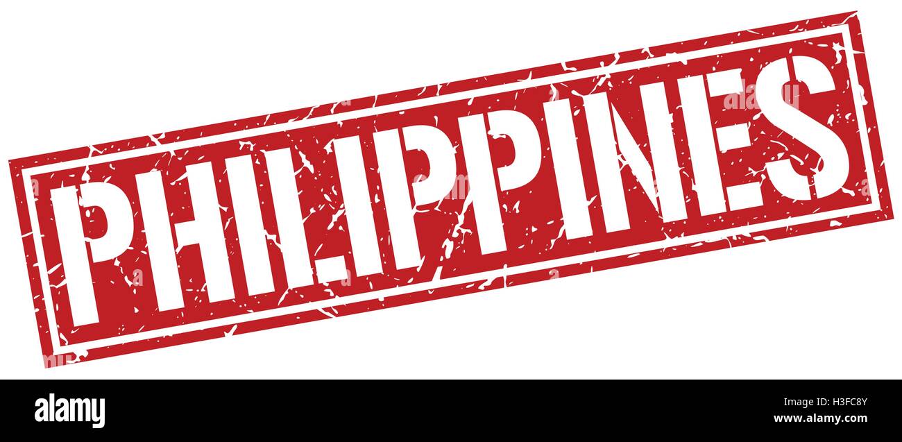 Philippines red square stamp Stock Vector Image & Art - Alamy