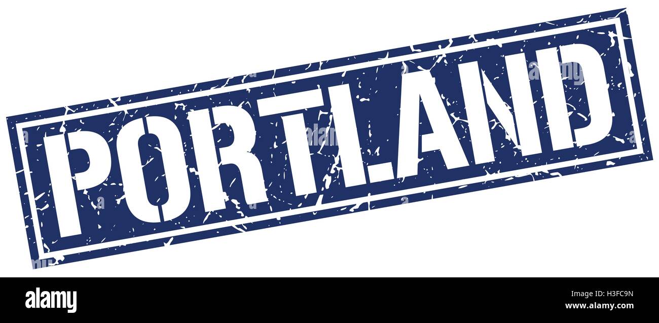 Portland blue square stamp Stock Vector Image & Art - Alamy