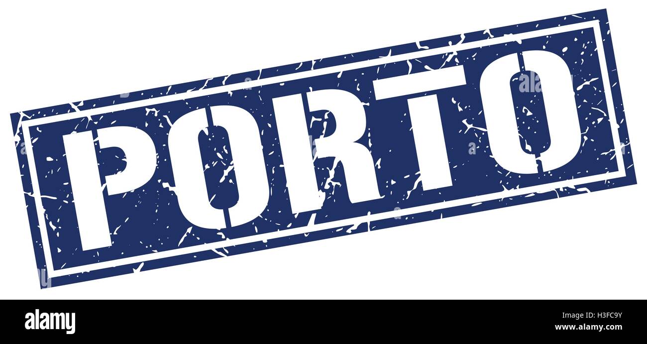 Porto blue square stamp Stock Vector Image & Art - Alamy