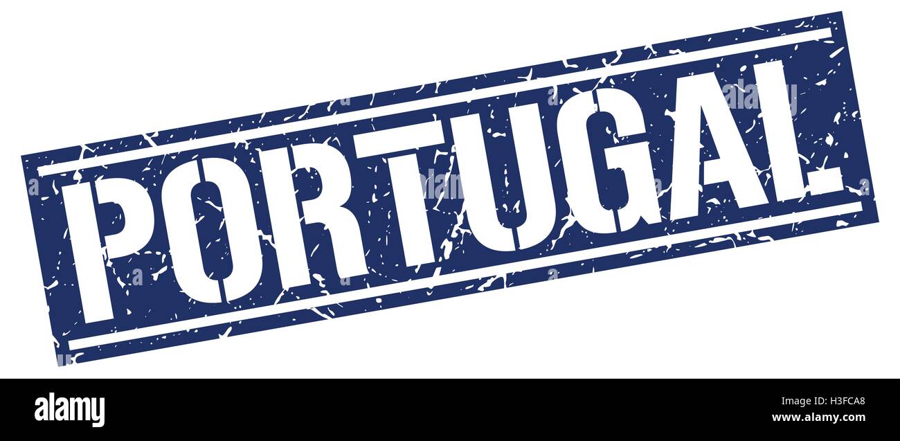 Portugal blue square stamp Stock Vector Image & Art - Alamy