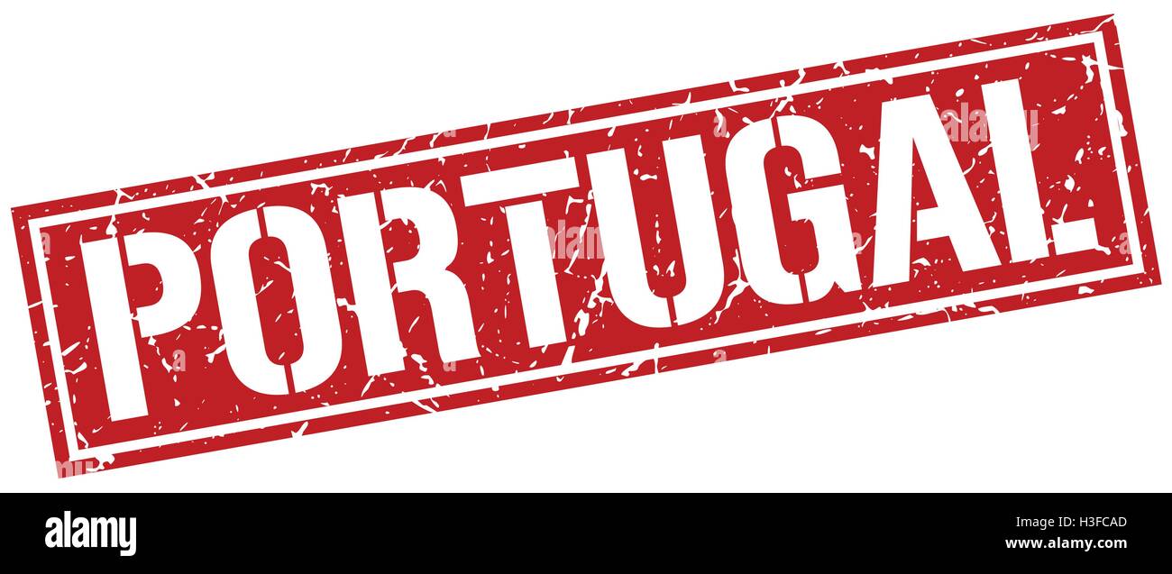 Portugal red square stamp Stock Vector Image & Art - Alamy