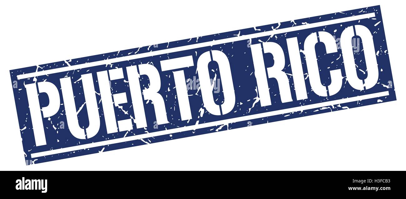 Puerto Rico blue square stamp Stock Vector Image & Art - Alamy