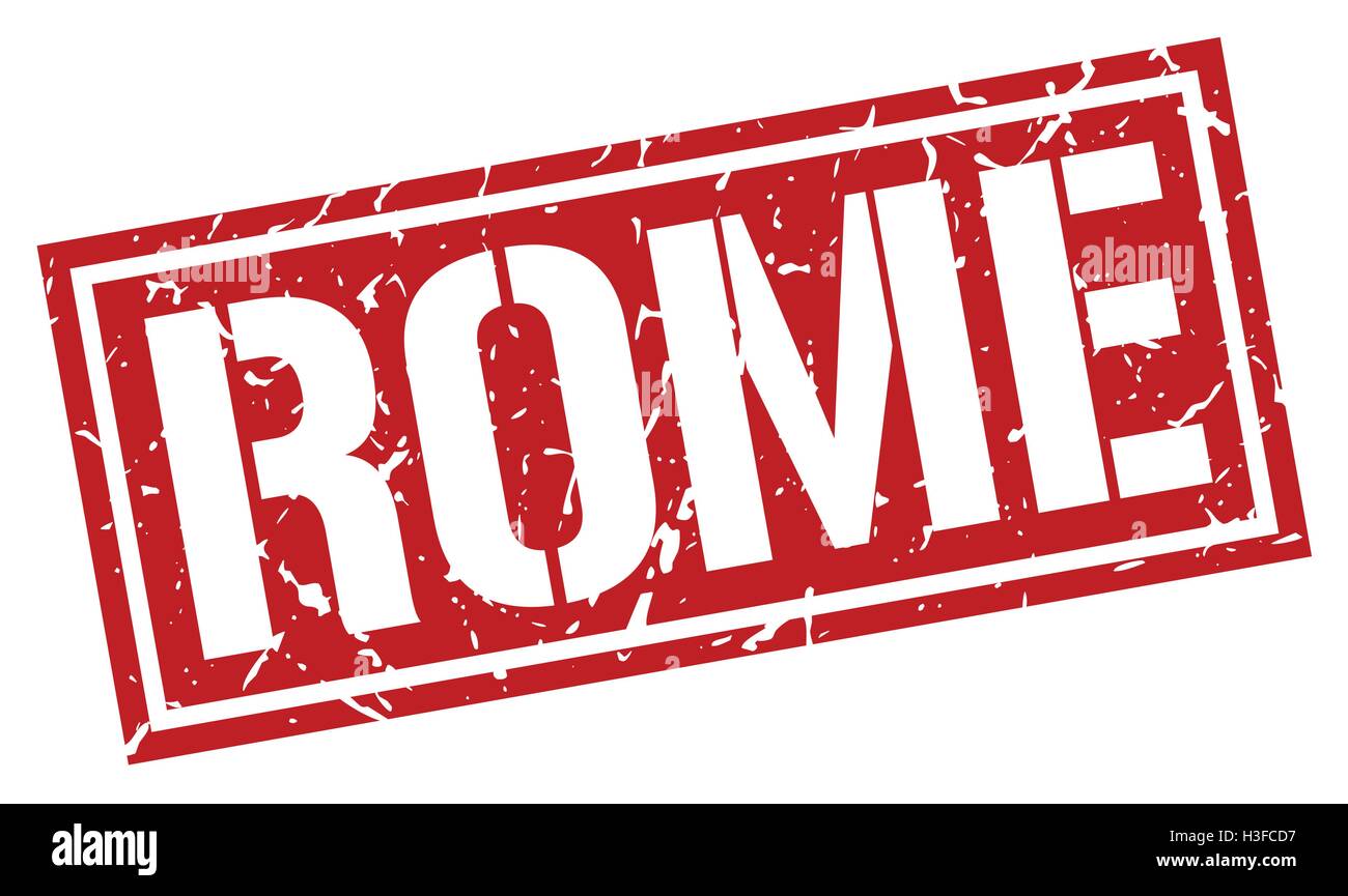 Rome red square stamp Stock Vector Image & Art - Alamy