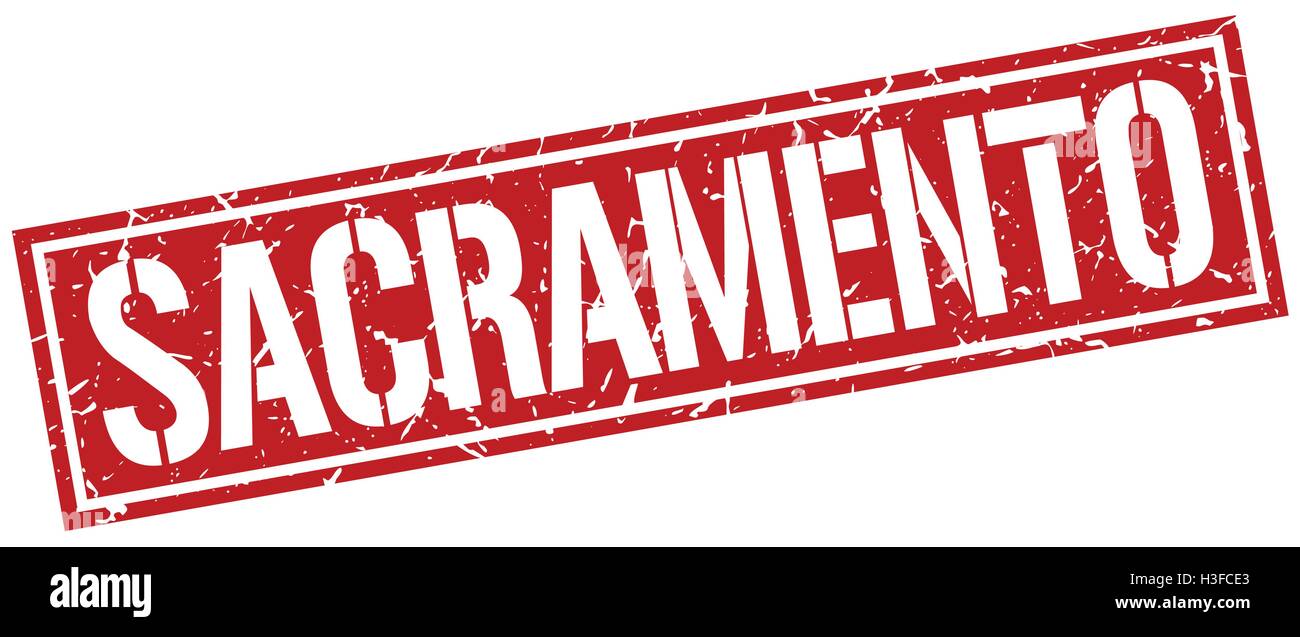 Sacramento red square stamp Stock Vector Image & Art - Alamy
