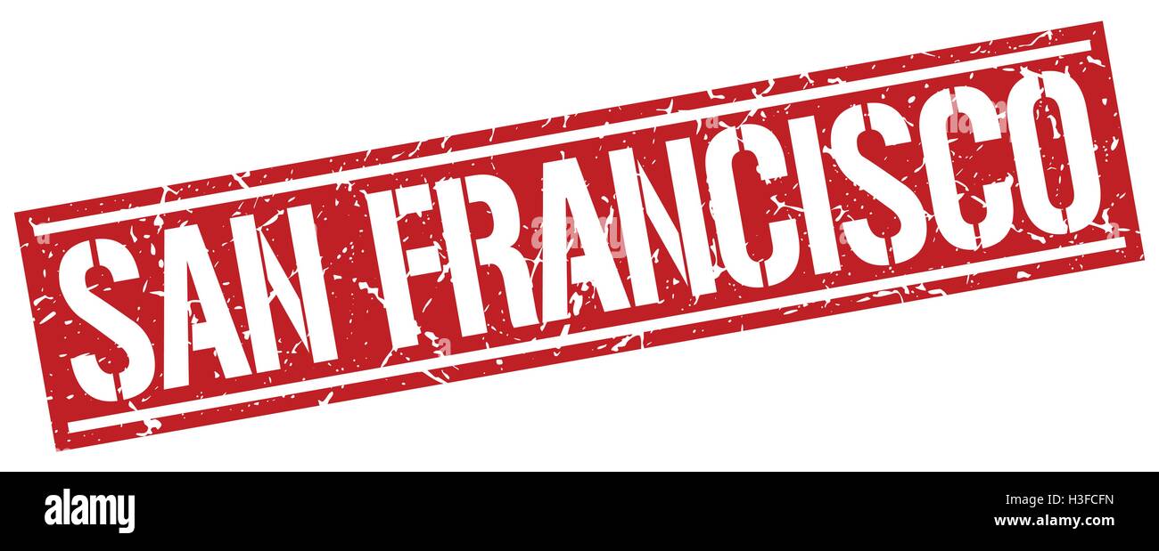 San Francisco red square stamp Stock Vector Image & Art - Alamy