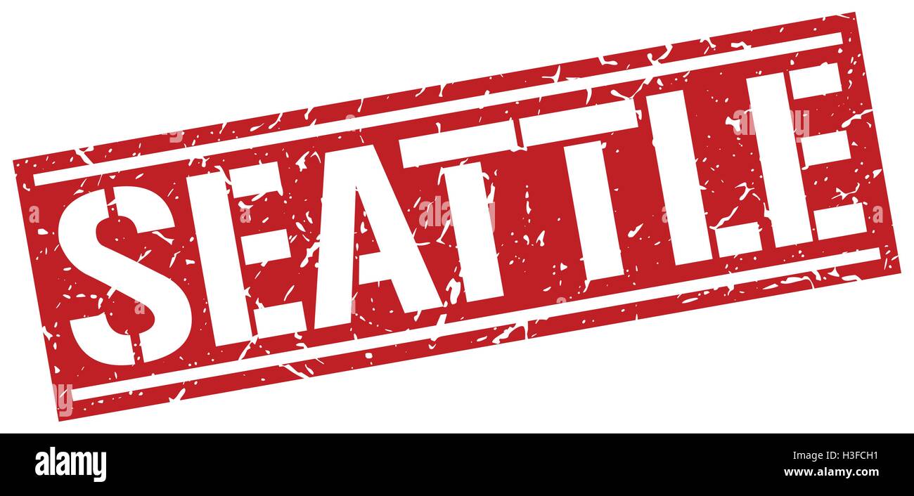 Seattle red square stamp Stock Vector Image & Art - Alamy