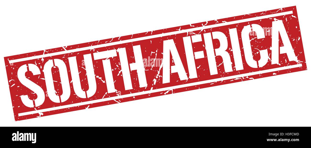 Africa red square stamp hi-res stock photography and images - Alamy