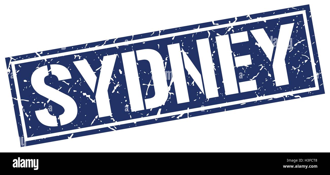 Sydney blue square stamp Stock Vector Image & Art - Alamy