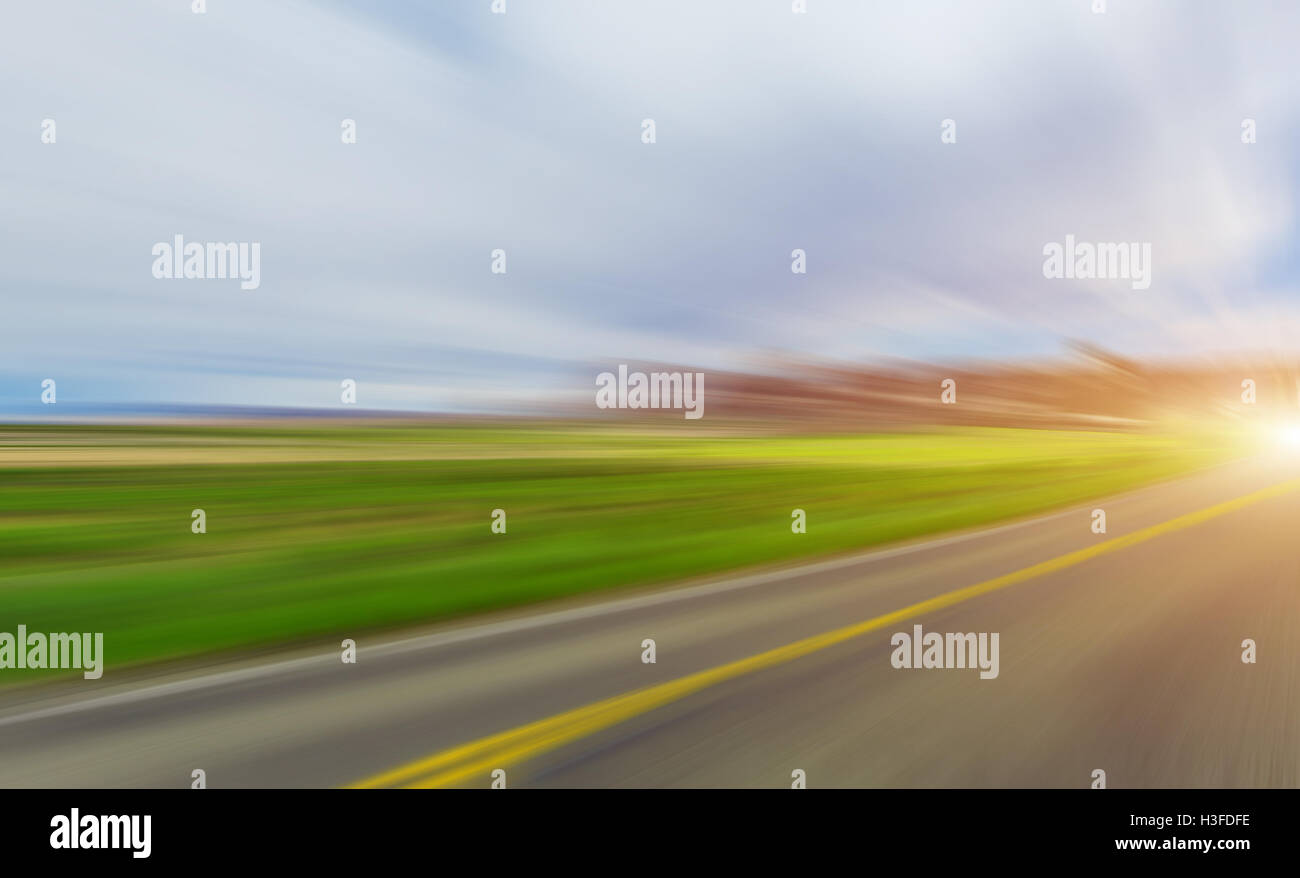 Abstract Motion blurred road. Concept speed Stock Photo - Alamy
