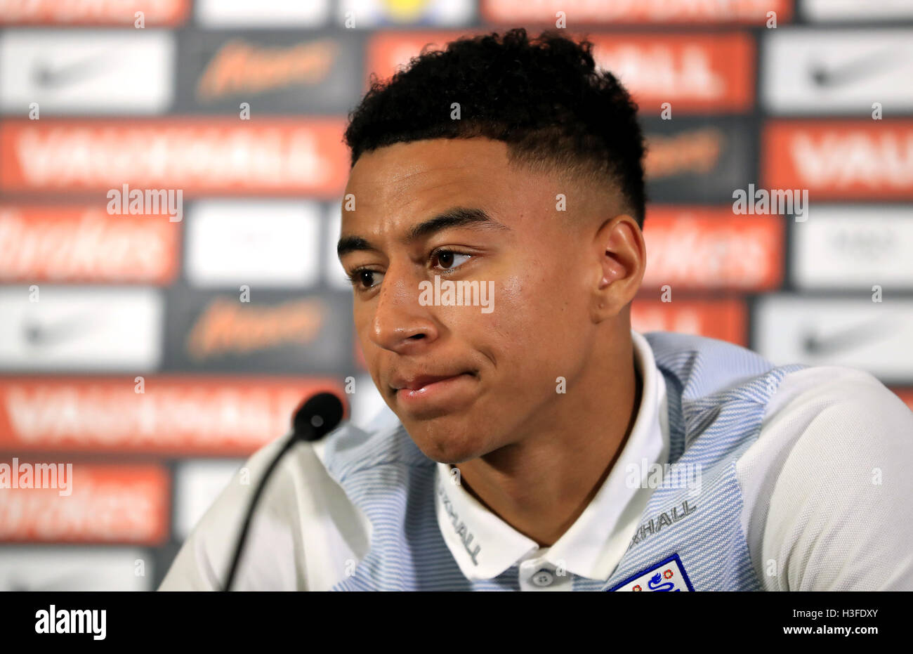 England's Jesse Lingard during a press conference at St George's Park ...