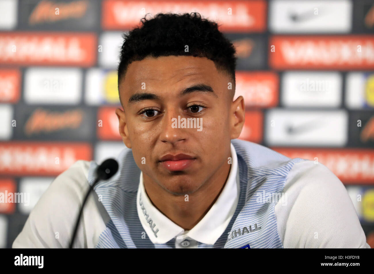 England's Jesse Lingard during a press conference at St George's Park ...