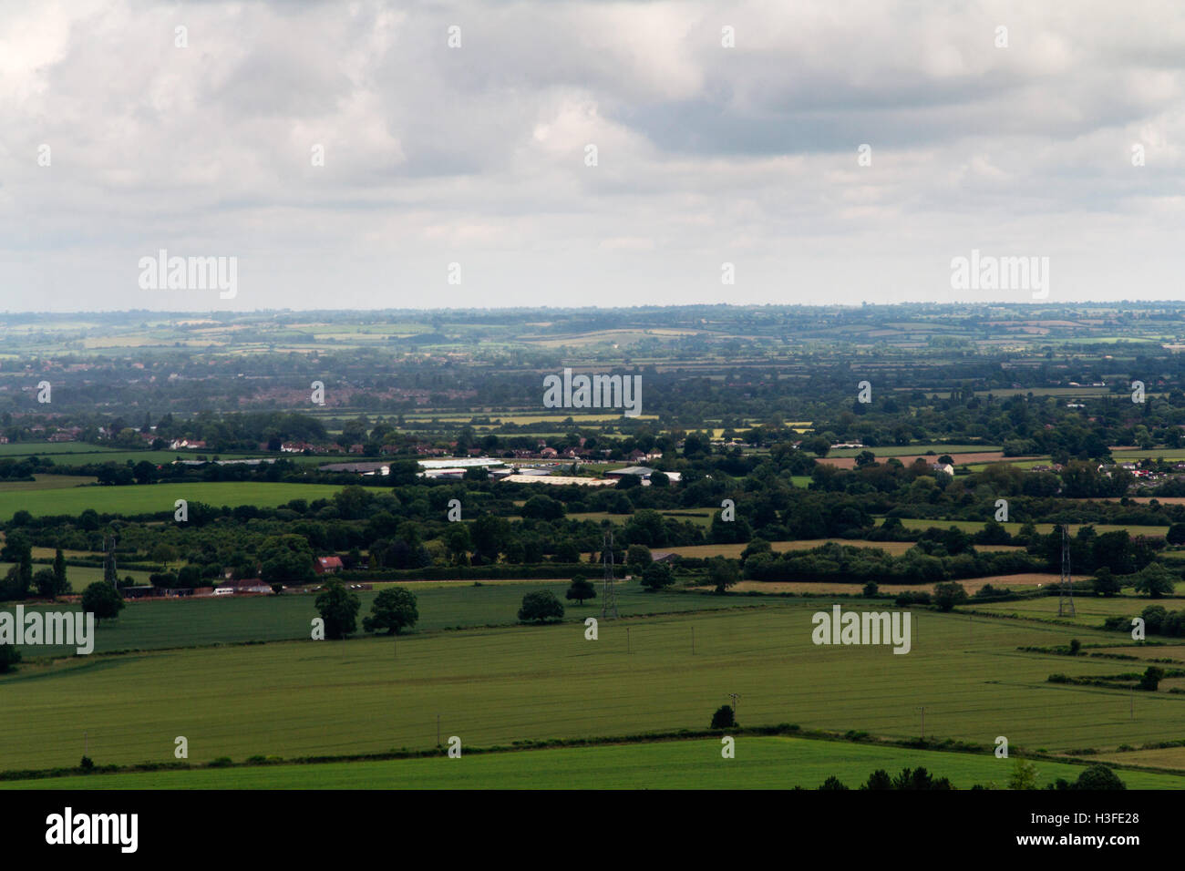 Cloudy view over the Chilterns in Buckinghamshire, England Stock Photo ...