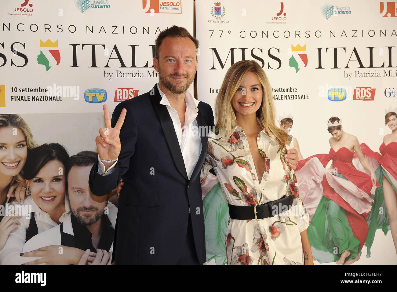DJ Francis and Giulia Arena attending the launch of the 77th Miss ...