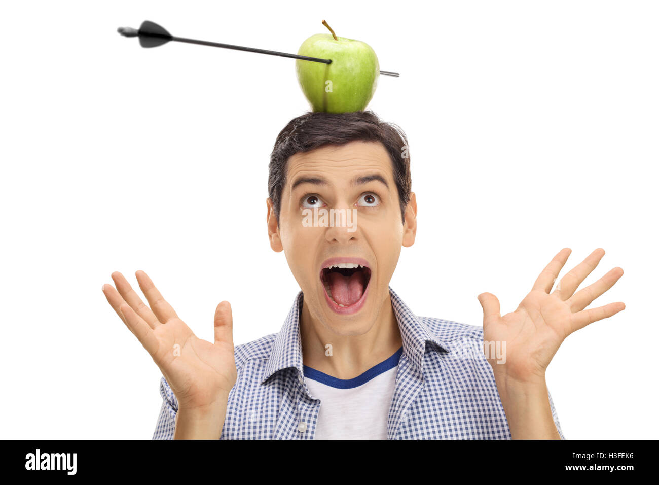 Apple on head fear hi-res stock photography and images - Alamy