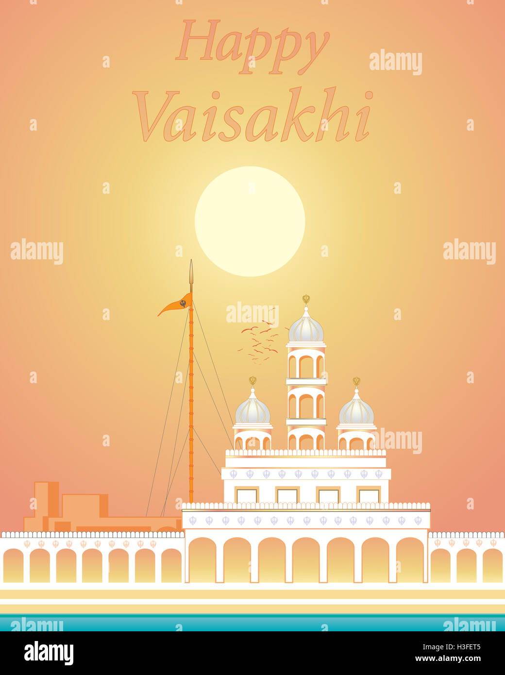 Sikh nishan sahib flag hi-res stock photography and images - Alamy