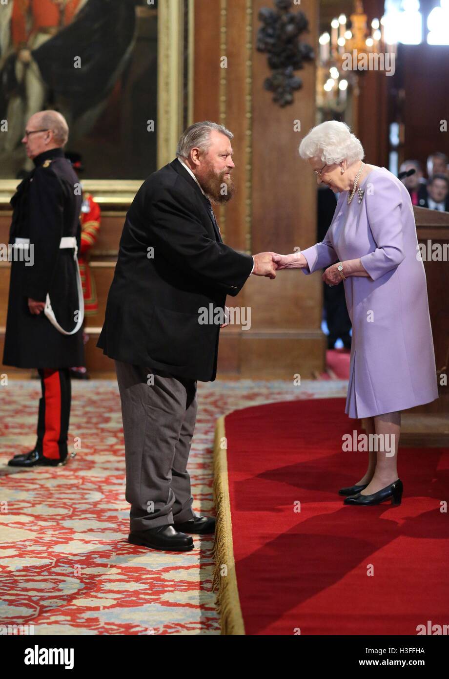 Made obe by queen elizabeth ii investiture ceremony windsor castle hi ...