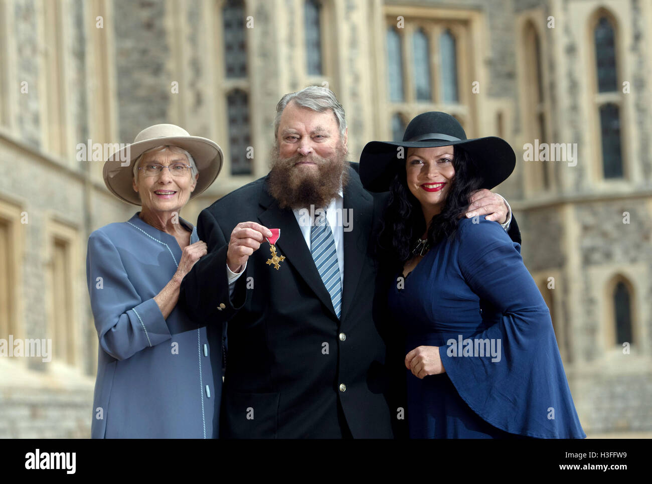 Actor Brian Blessed, with his wife Hildegard and daughter Rosalind ...