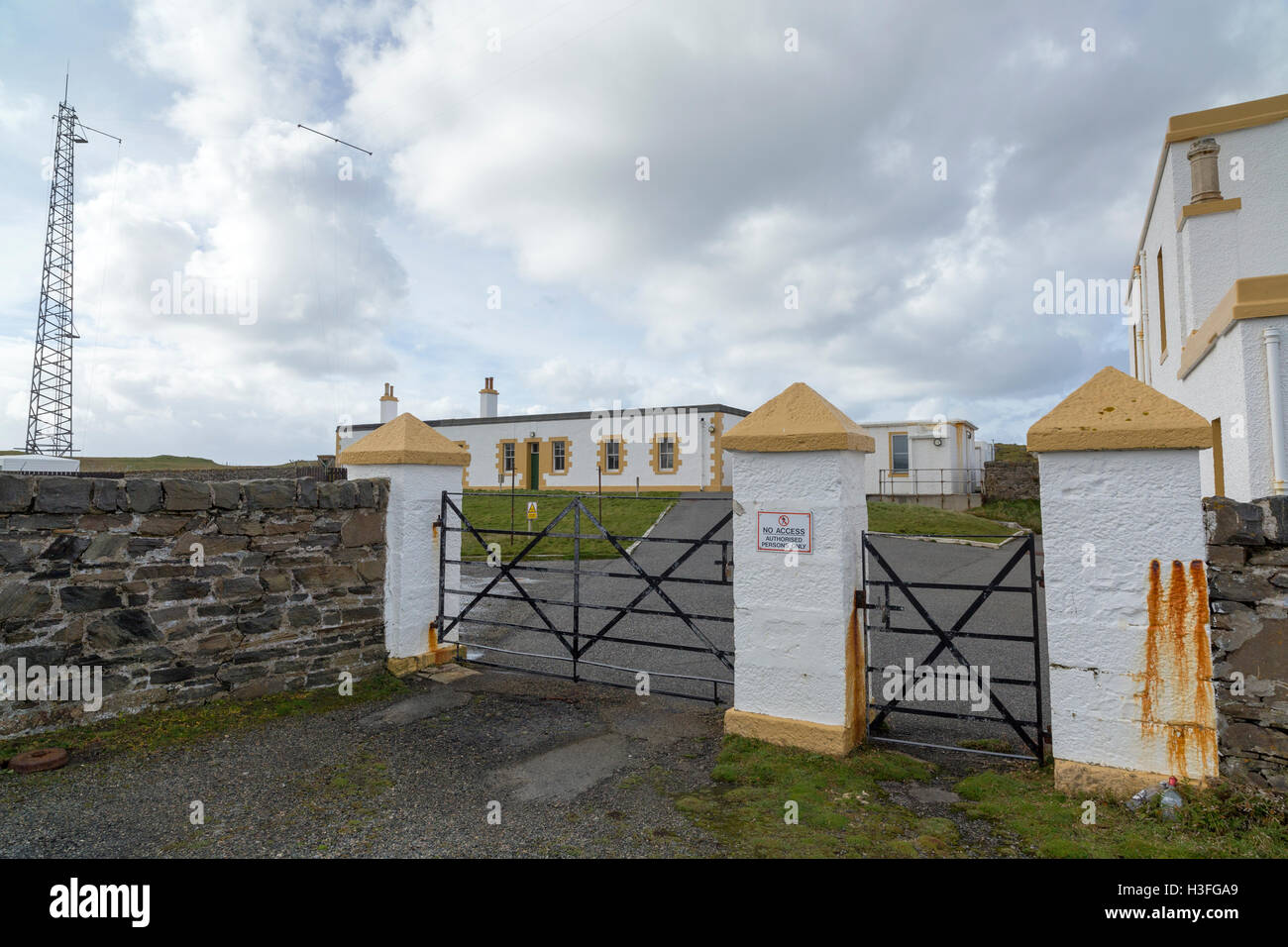 Buildings at Ness Lighthouse Isle of Lewis Western Isles Scotland ...