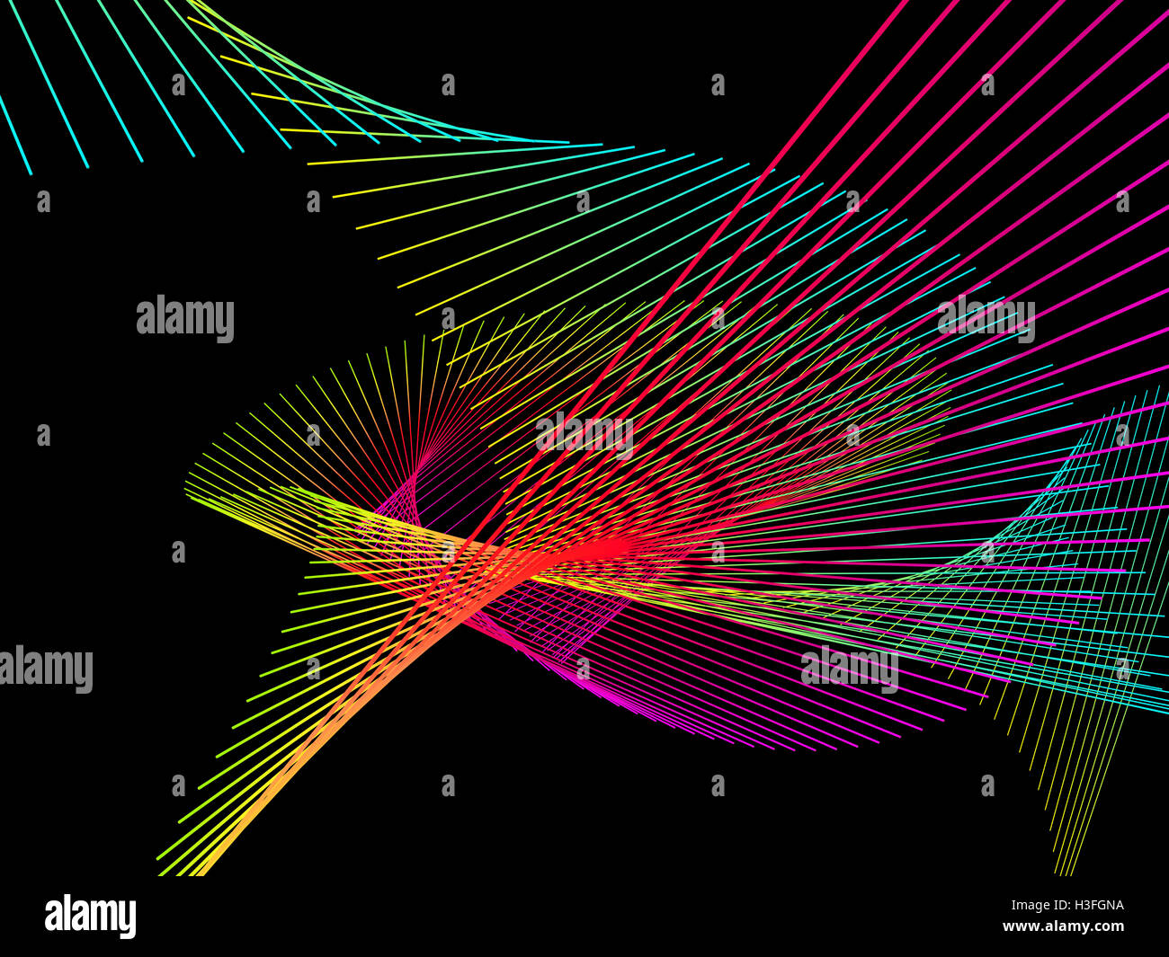 Dynamic and Bright Linear Spiral with Colorful Gradient Stock Photo - Alamy