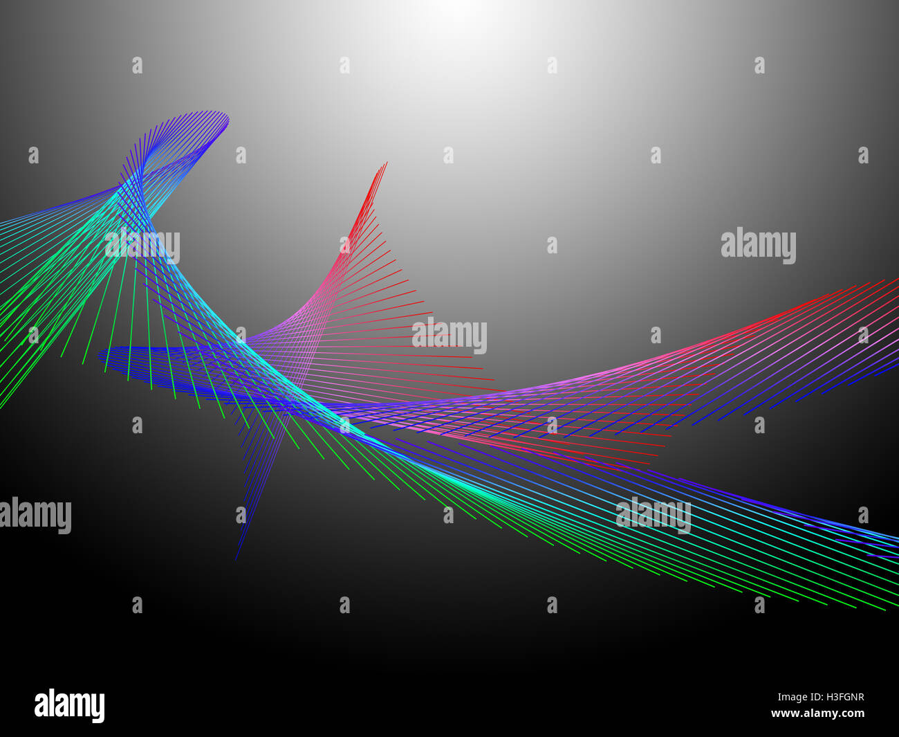 Dynamic and Bright Linear Spiral with Colorful Gradient Stock Photo - Alamy