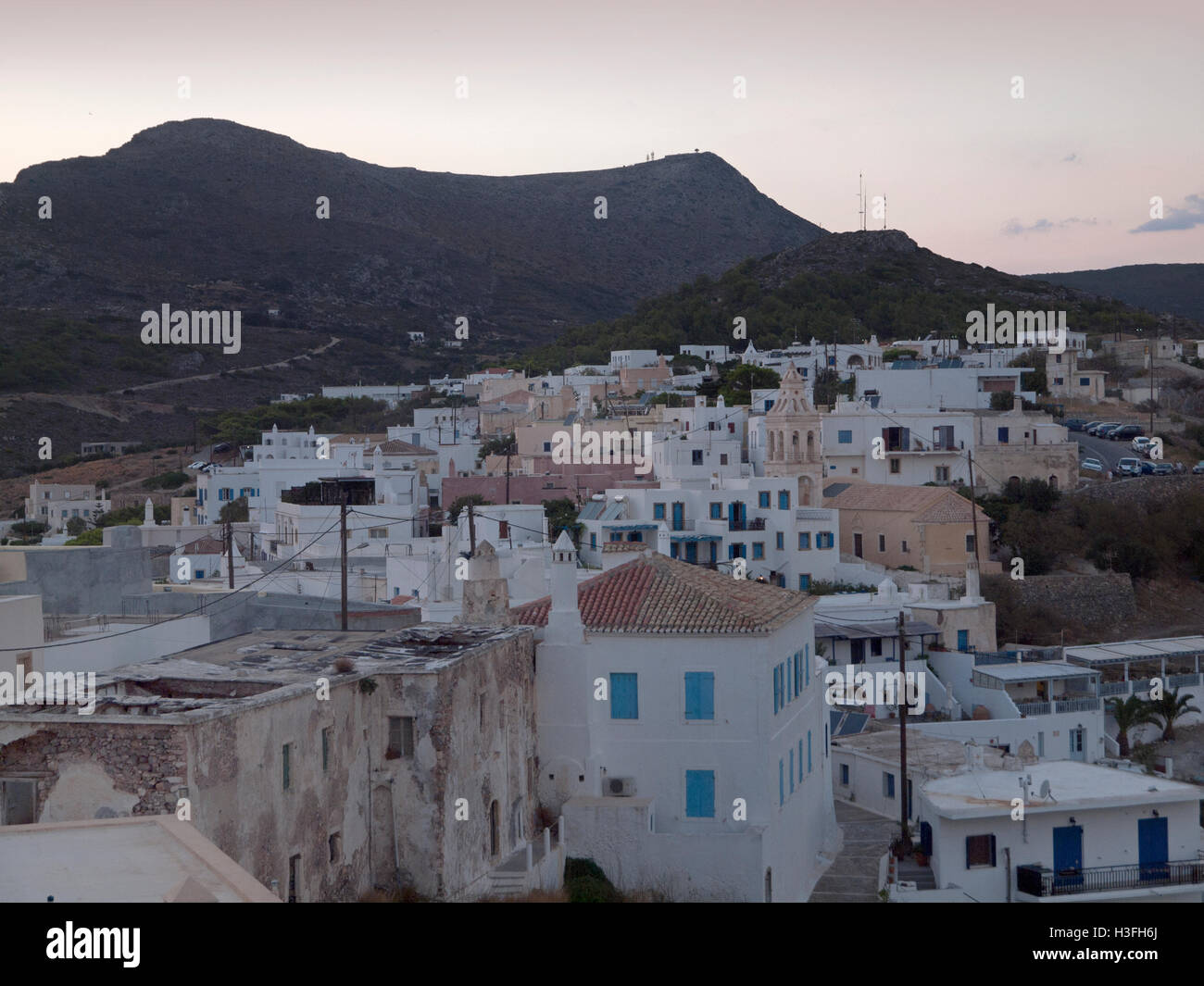 Hora, the capital of the Greek island, Kythira Stock Photo - Alamy
