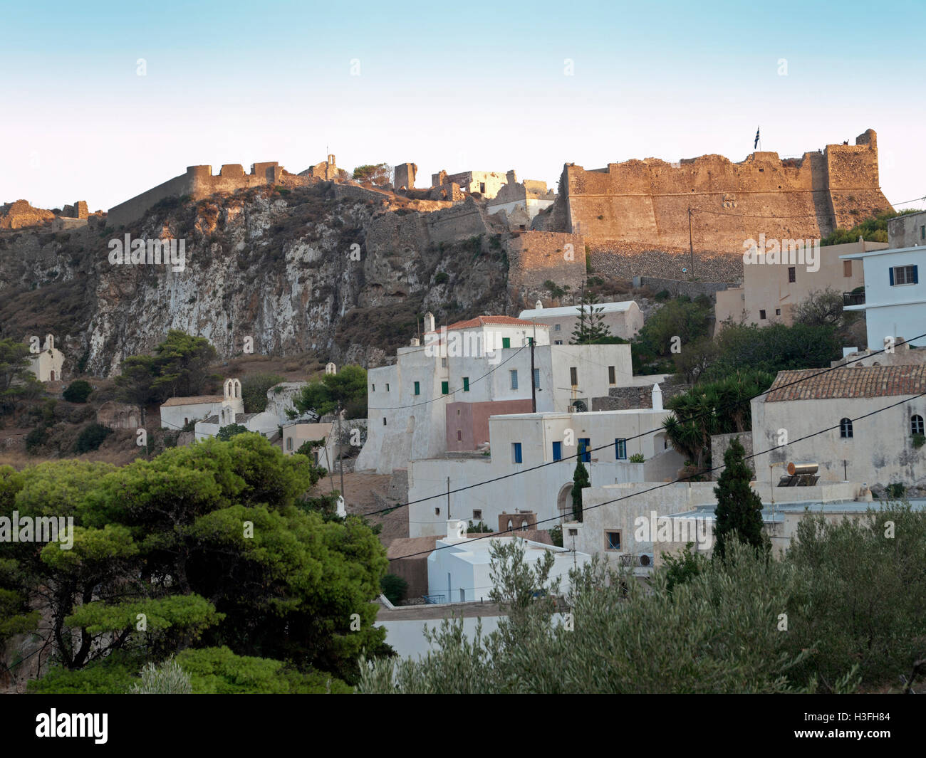 Hora, the capital of the Greek island, Kythira Stock Photo - Alamy