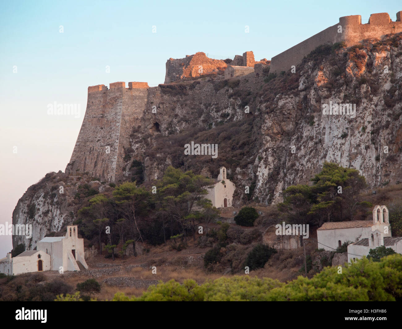 Hora, the capital of the Greek island, Kythira Stock Photo - Alamy