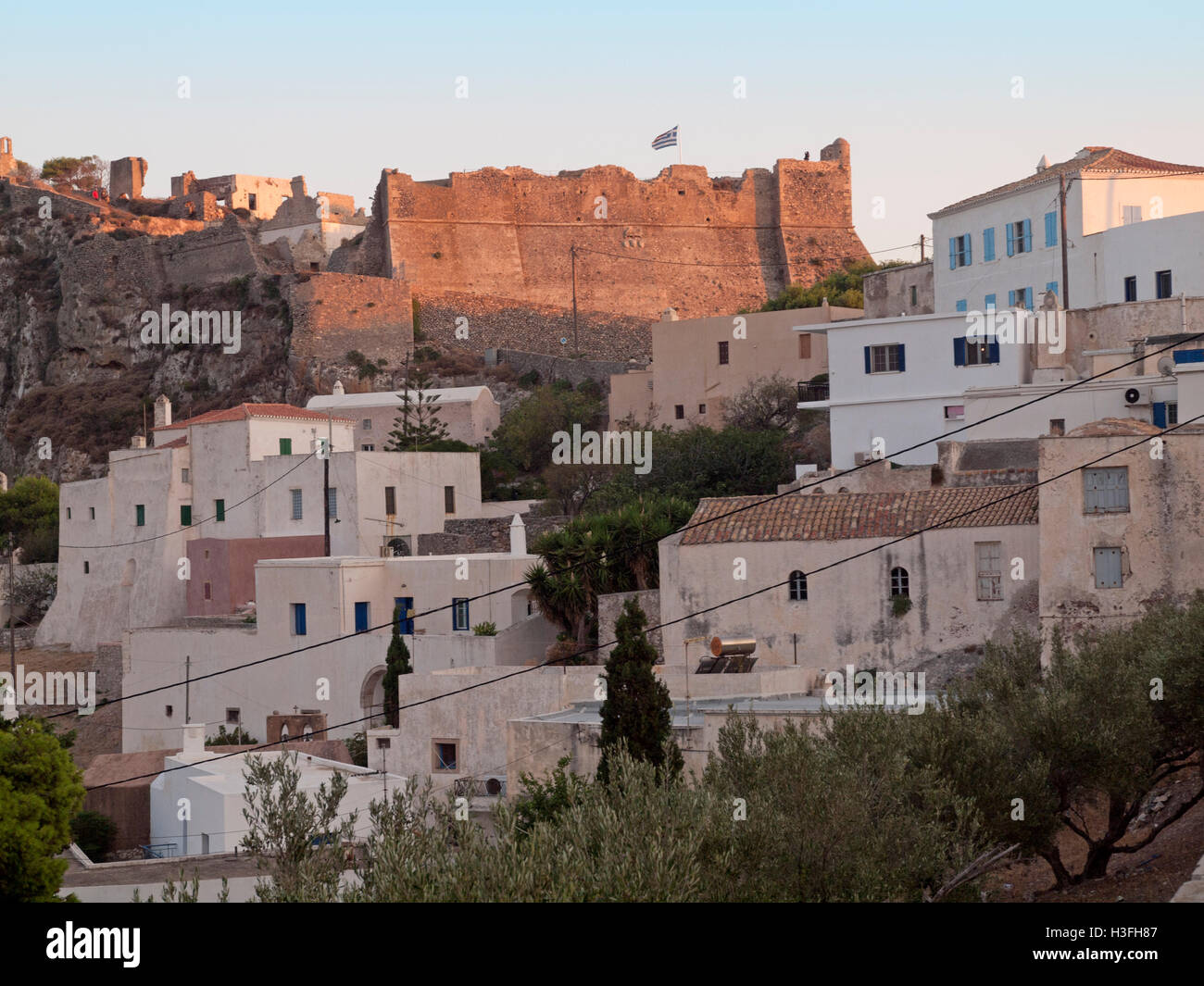 Hora, the capital of the Greek island, Kythira Stock Photo - Alamy