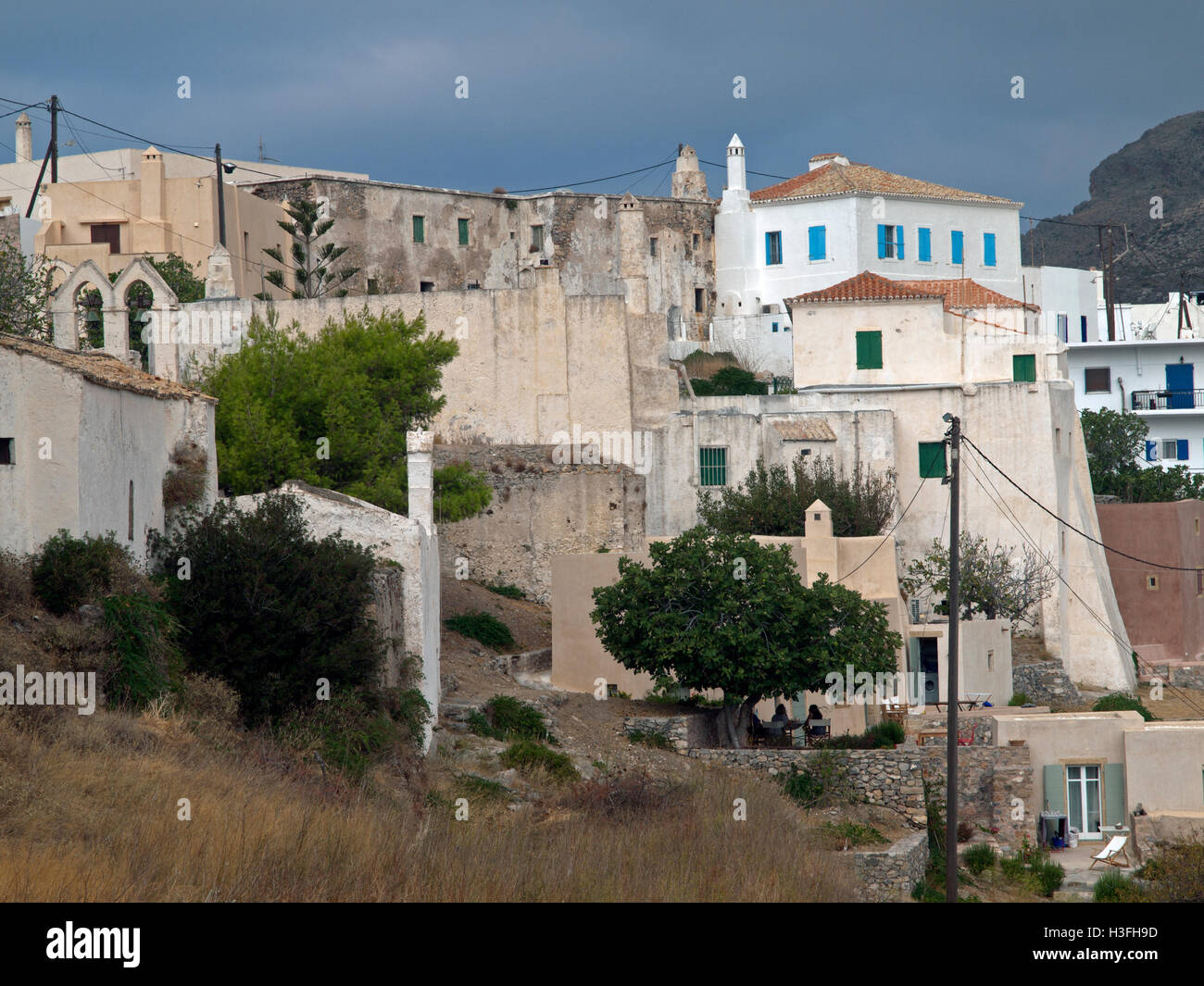 Hora, the capital of the Greek island, Kythira Stock Photo - Alamy