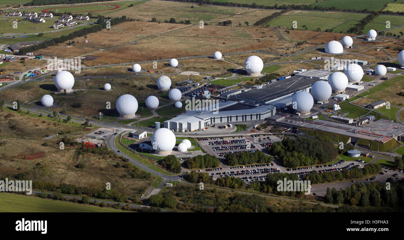 aerial view of Menwith Hill near Harrogate, North Yorkshire Stock Photo ...