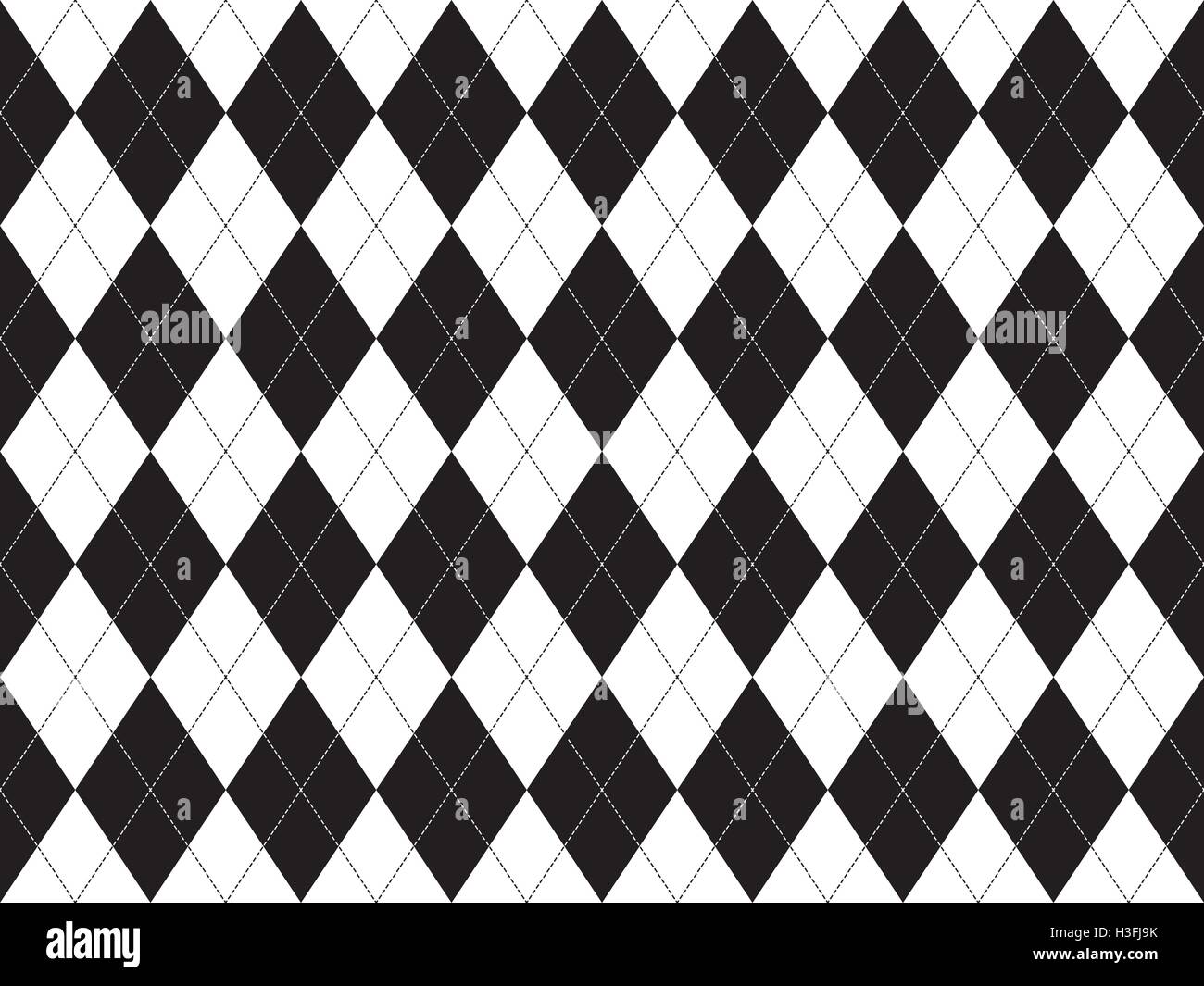 Black white argyle seamless pattern. Flat design. Vector illustration ...