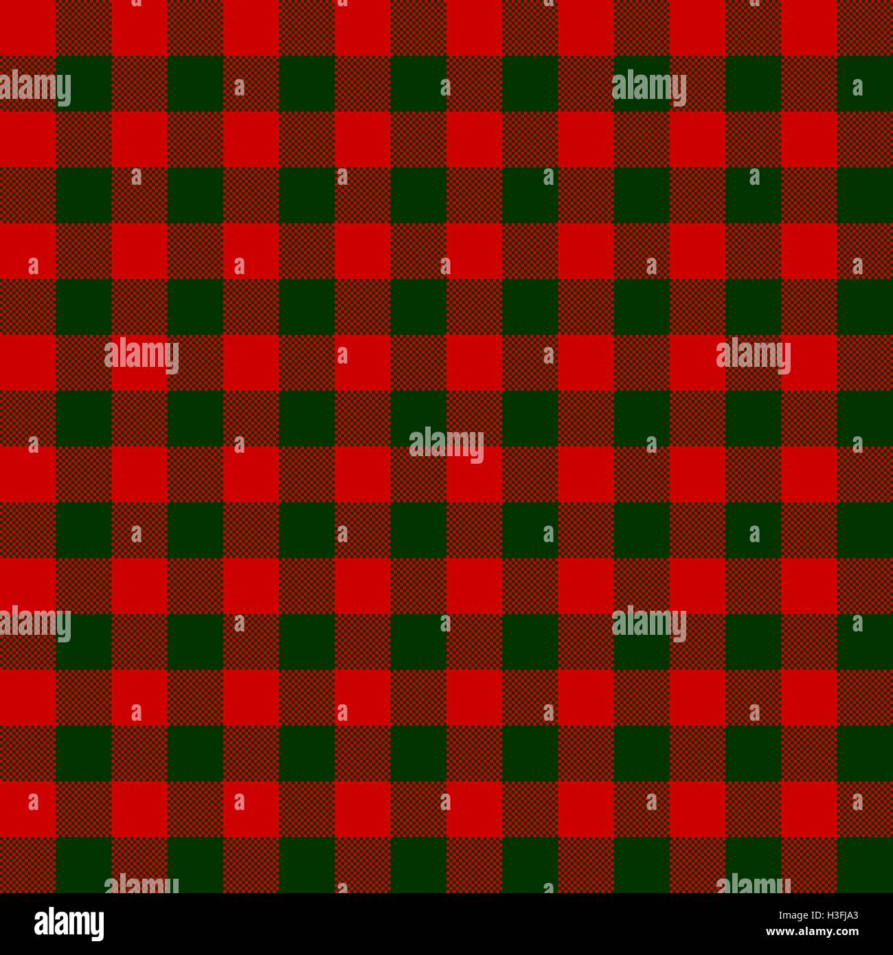 Red green check textile seamless pattern. Vector illustration Stock ...