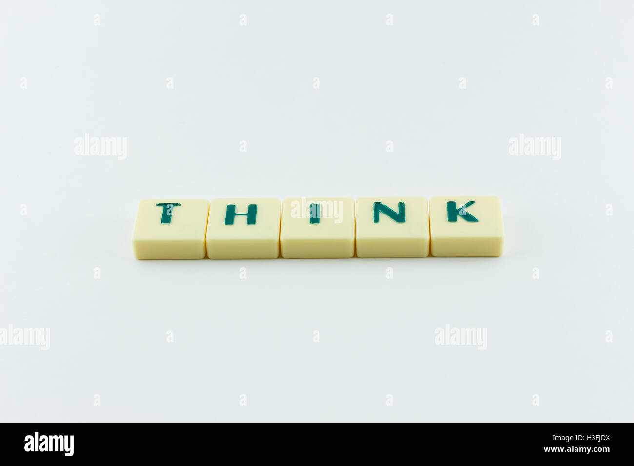Letters forming the word THINK Stock Photo - Alamy