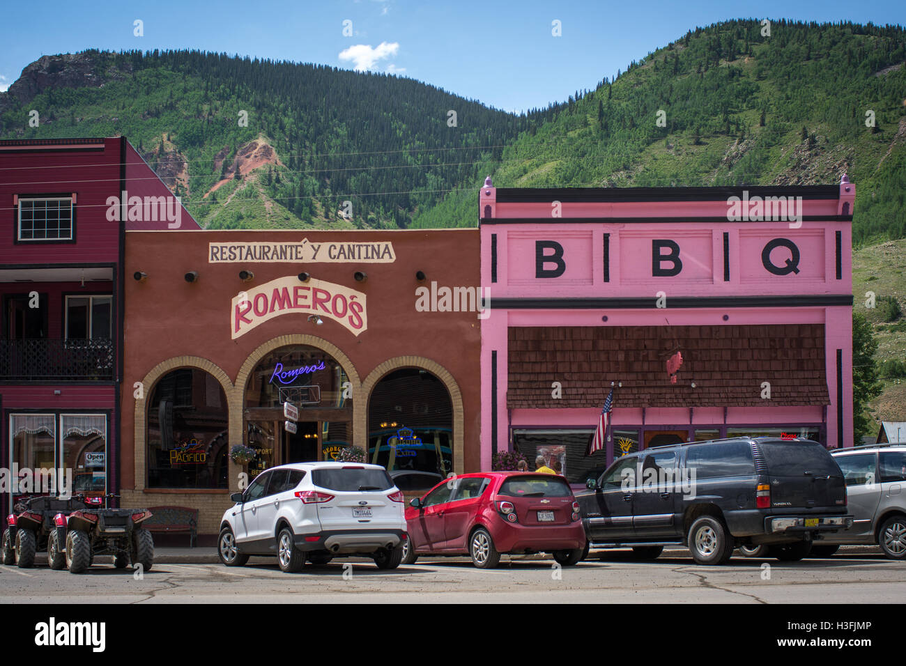 Colourful restaurants in Silverton, Colorado, USA Stock Photo - Alamy
