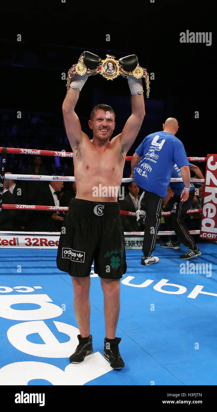 Scott Cardle celebrates beating Kevin Hooper in the British Lightweight ...