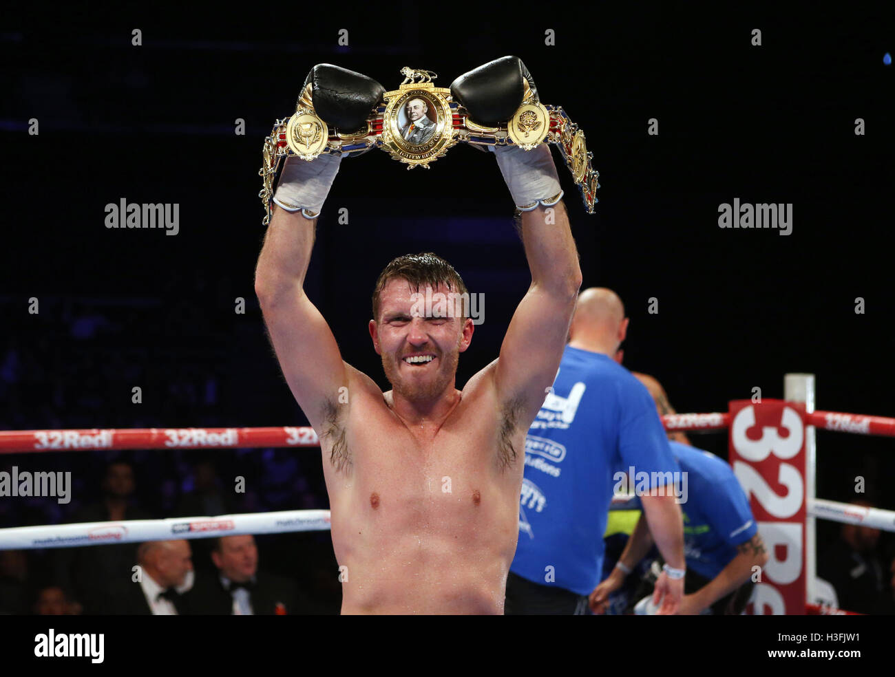 Scott Cardle celebrates beating Kevin Hooper in the British Lightweight ...