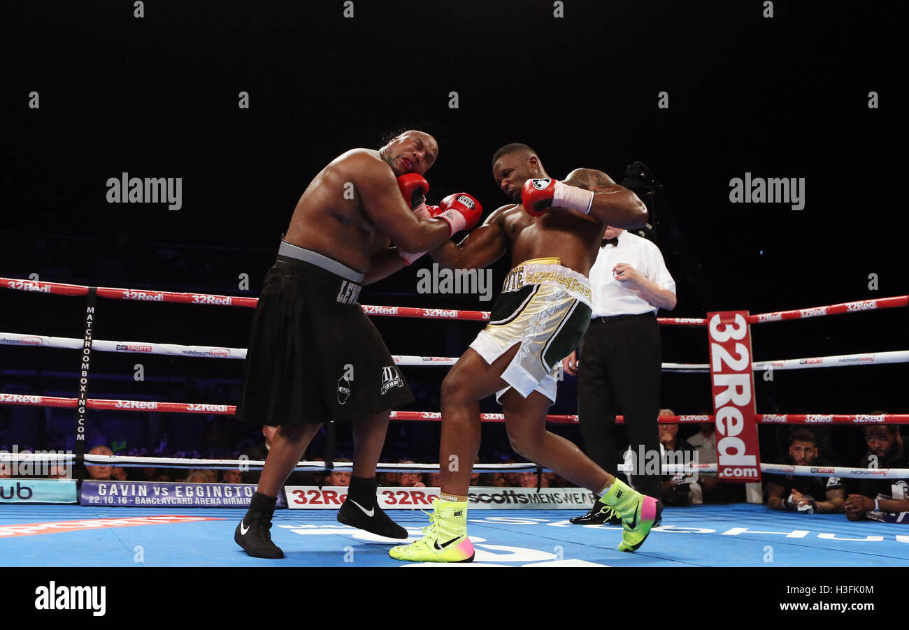 Dillian Whyte (right) and Ian Lewison during the British Heavyweight ...