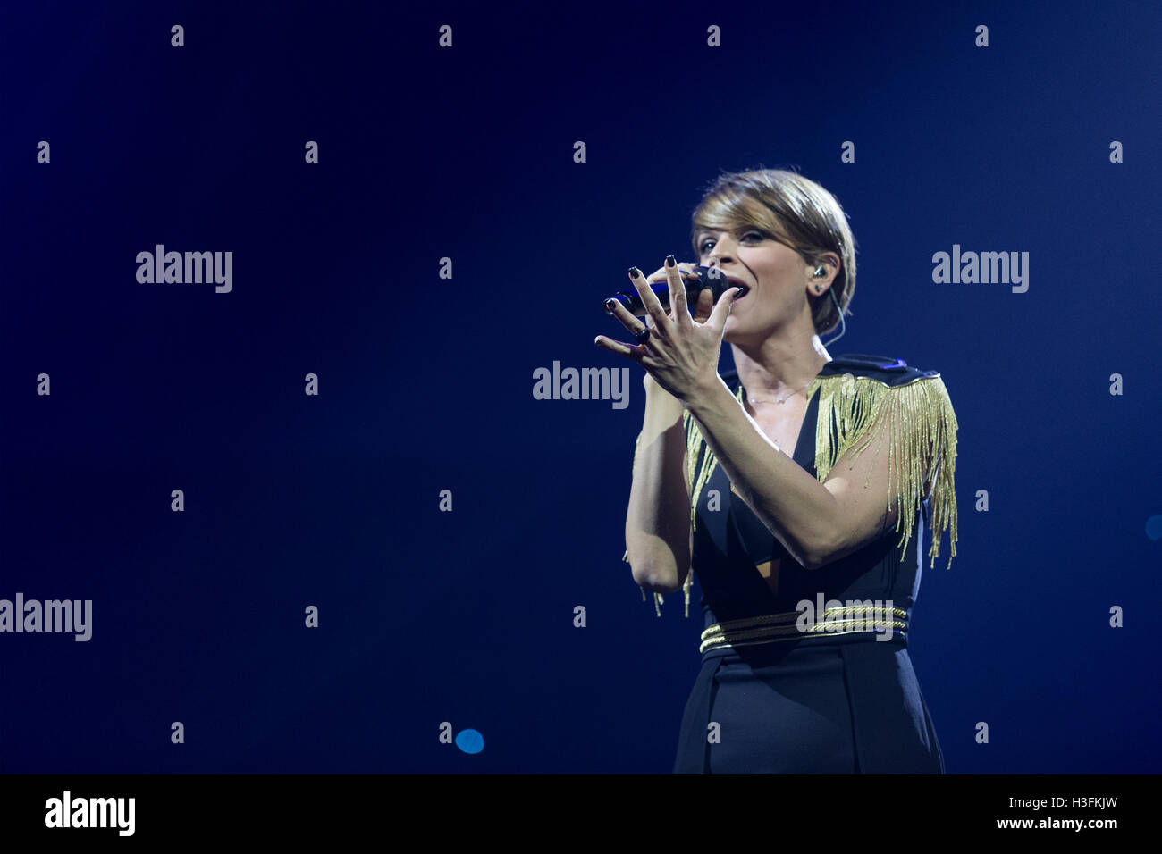 Naples, Italy. 07th Oct, 2016. Alessandra Amoroso, Italian singer ...