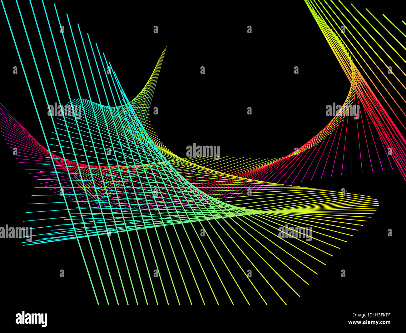Dynamic and Bright Linear Spiral with Colorful Gradient Stock Photo - Alamy