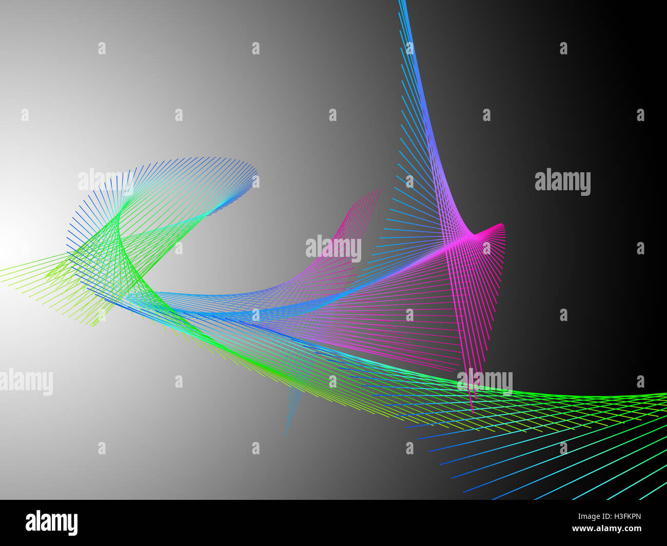 Dynamic and Bright Linear Spiral with Colorful Gradient Stock Photo - Alamy