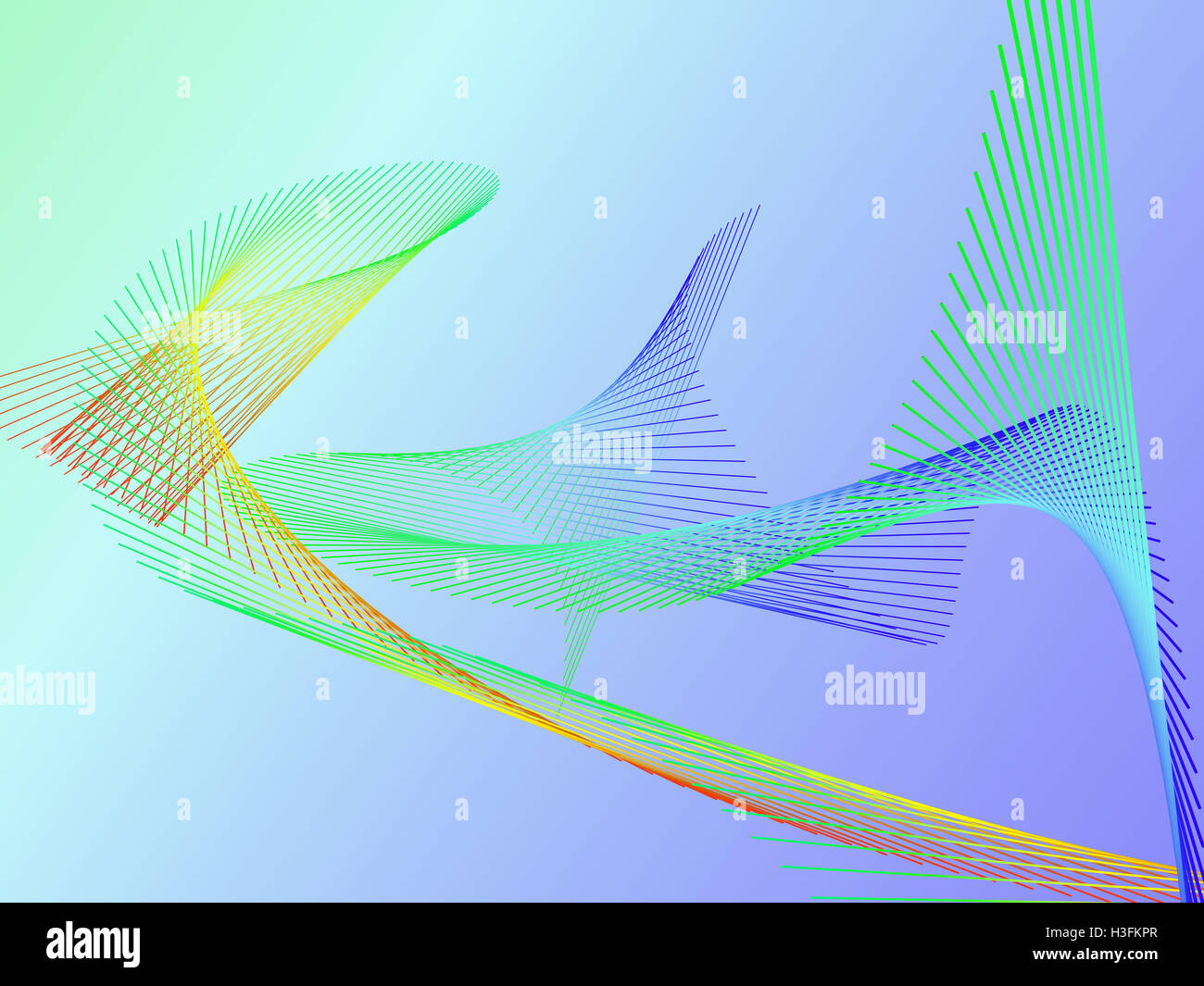 Dynamic and Bright Linear Spiral with Colorful Gradient Stock Photo - Alamy