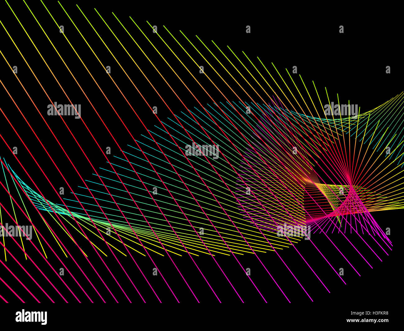 Dynamic and Bright Linear Spiral with Colorful Gradient Stock Photo - Alamy